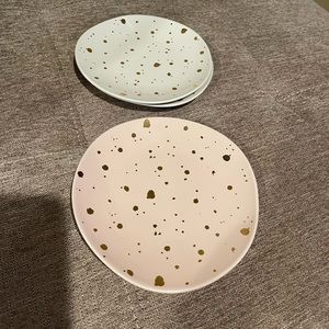 Prima Design | Dining | Prima Design Small Plates Pink White With Gold ...